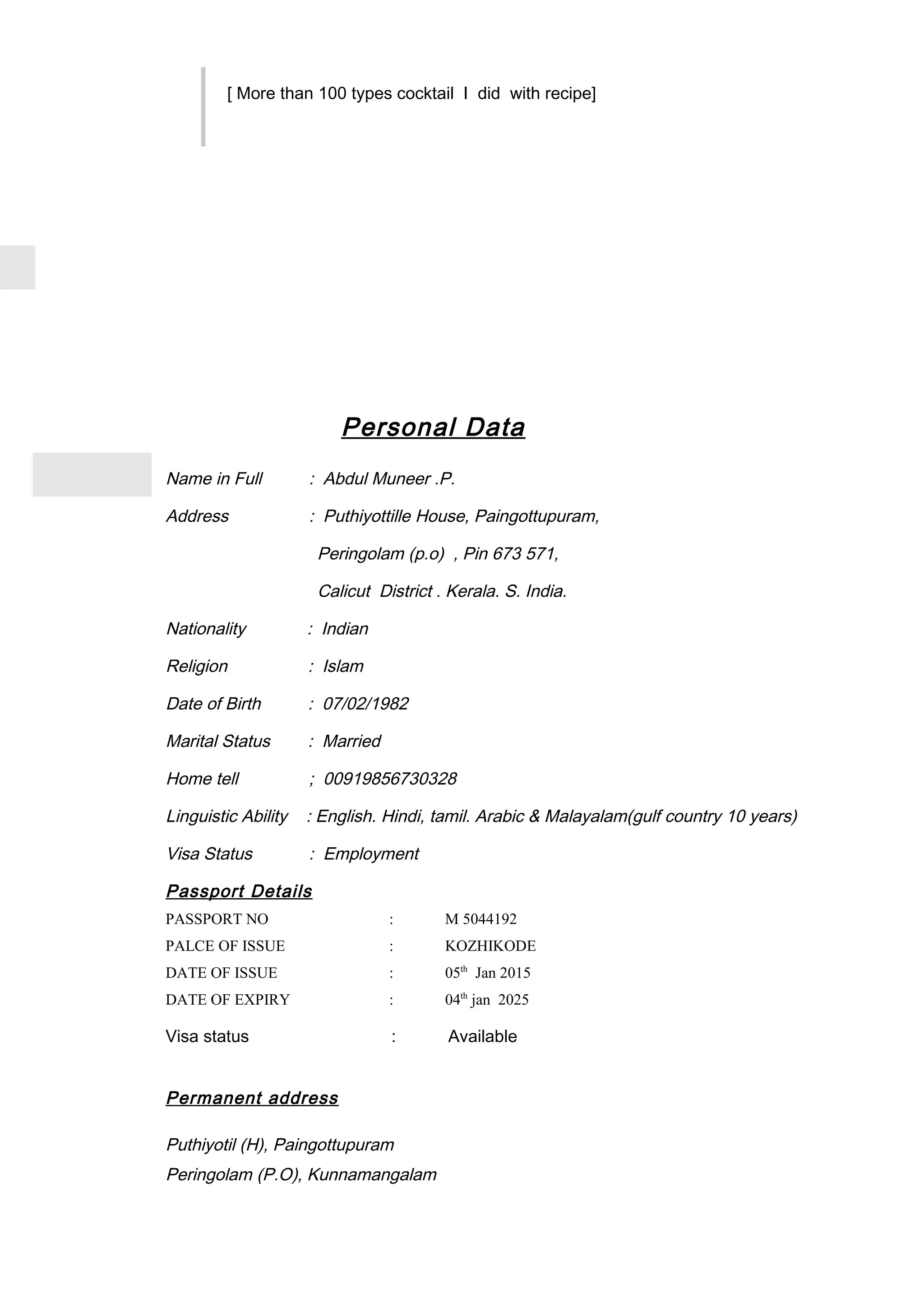 muneercv (1) (1) | DOC