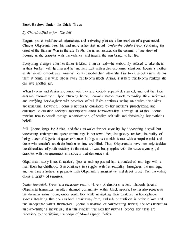 Under the Udala Trees | DOCX | Fiction | Books and Literature