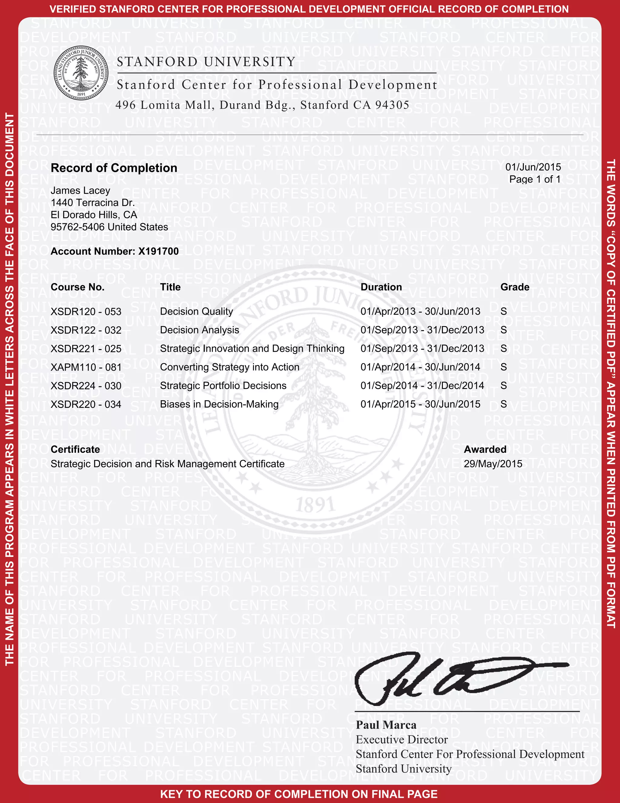 final record of completion | PDF
