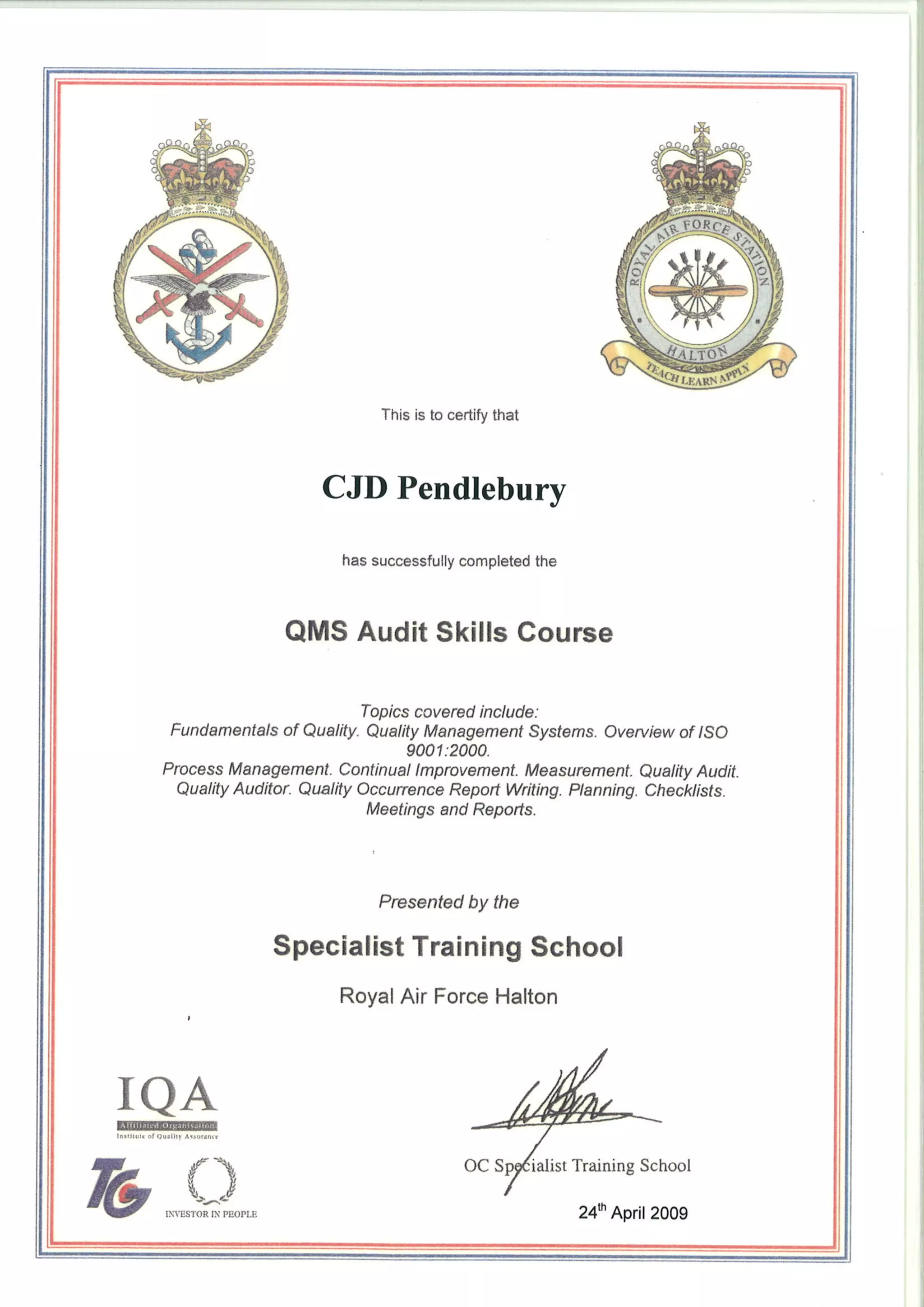 QMS Audit Course | PDF
