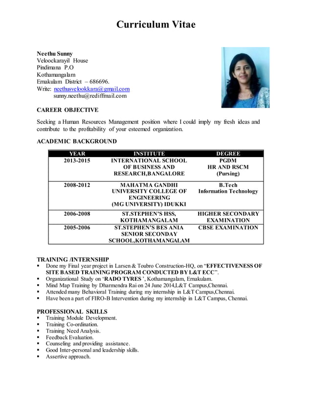 Neethu Resume | DOCX
