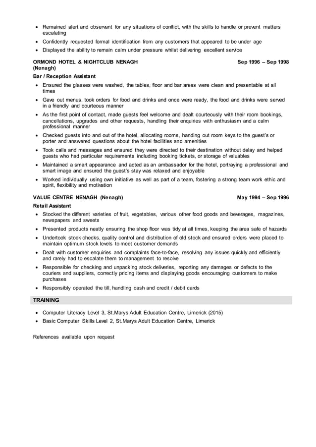 Peter Gaynor CV | PDF