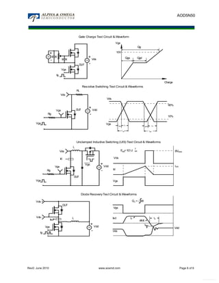 Original N Channel Mosfet AOD5N50 D5N50 5N50 5A 500V TO-252 New | PDF