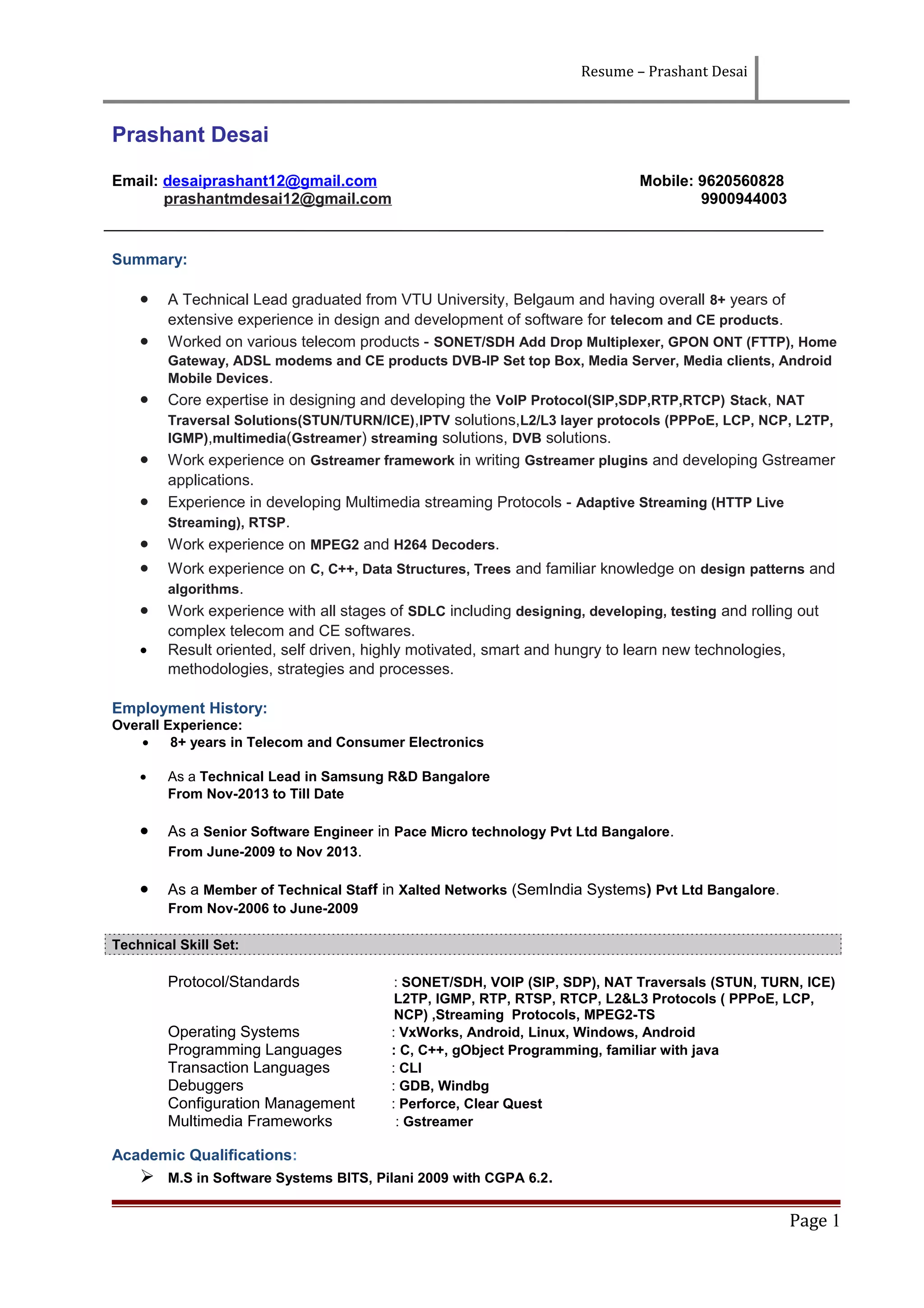 Prashant Resume | DOC