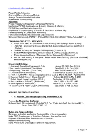 Piping Designer CV | PDF