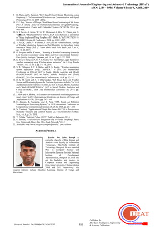 IoT Based Weather Monitoring System for Effective Analytics | PDF