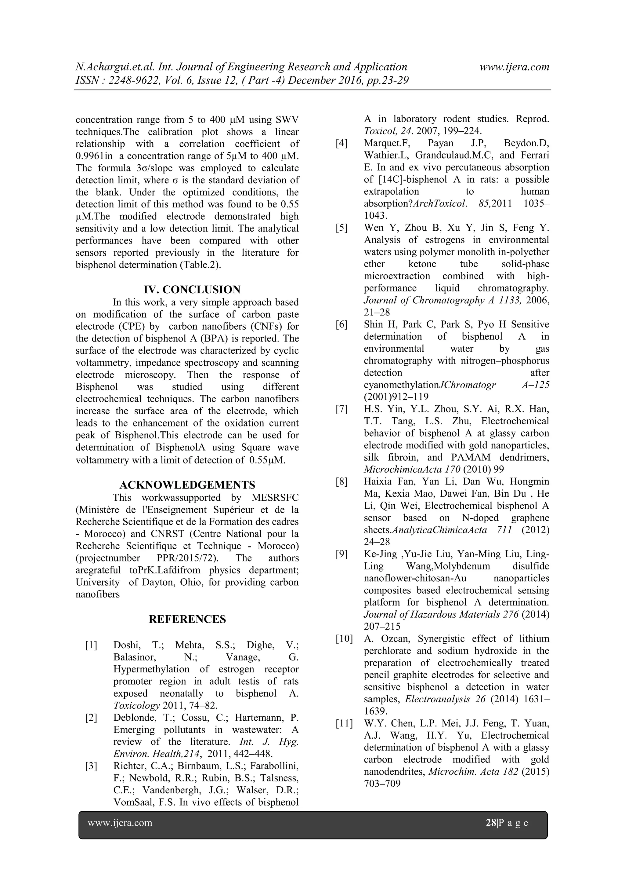 Electrochemical behaviorof carbon paste electrode modified with Carbon ...