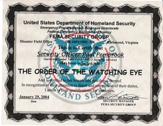 Commendation Award from FEMA_0001 | PDF