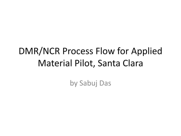 DMR_NCR Supply Chain Process Flow | PPT