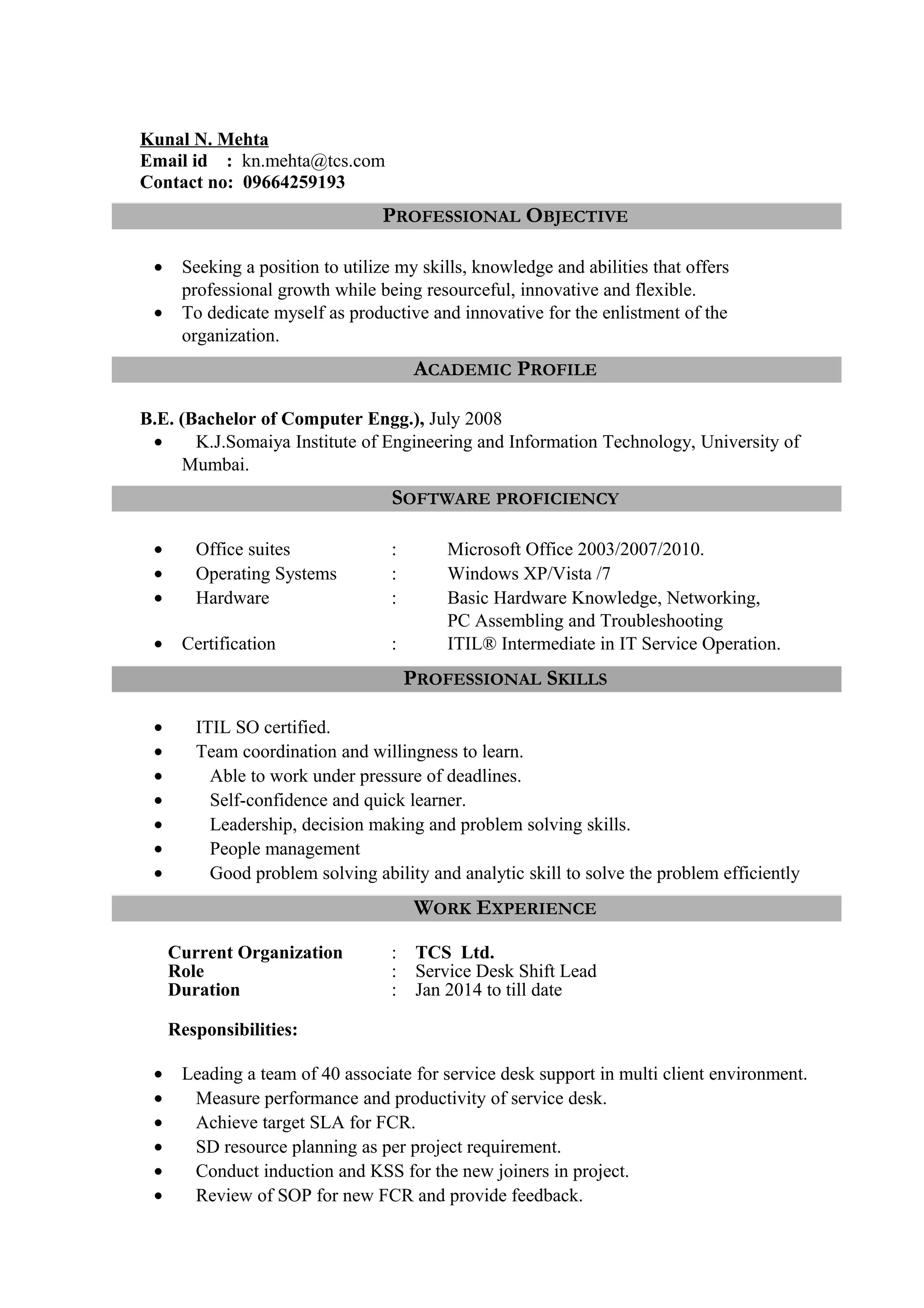 Kunal Mehta_CV New | DOC