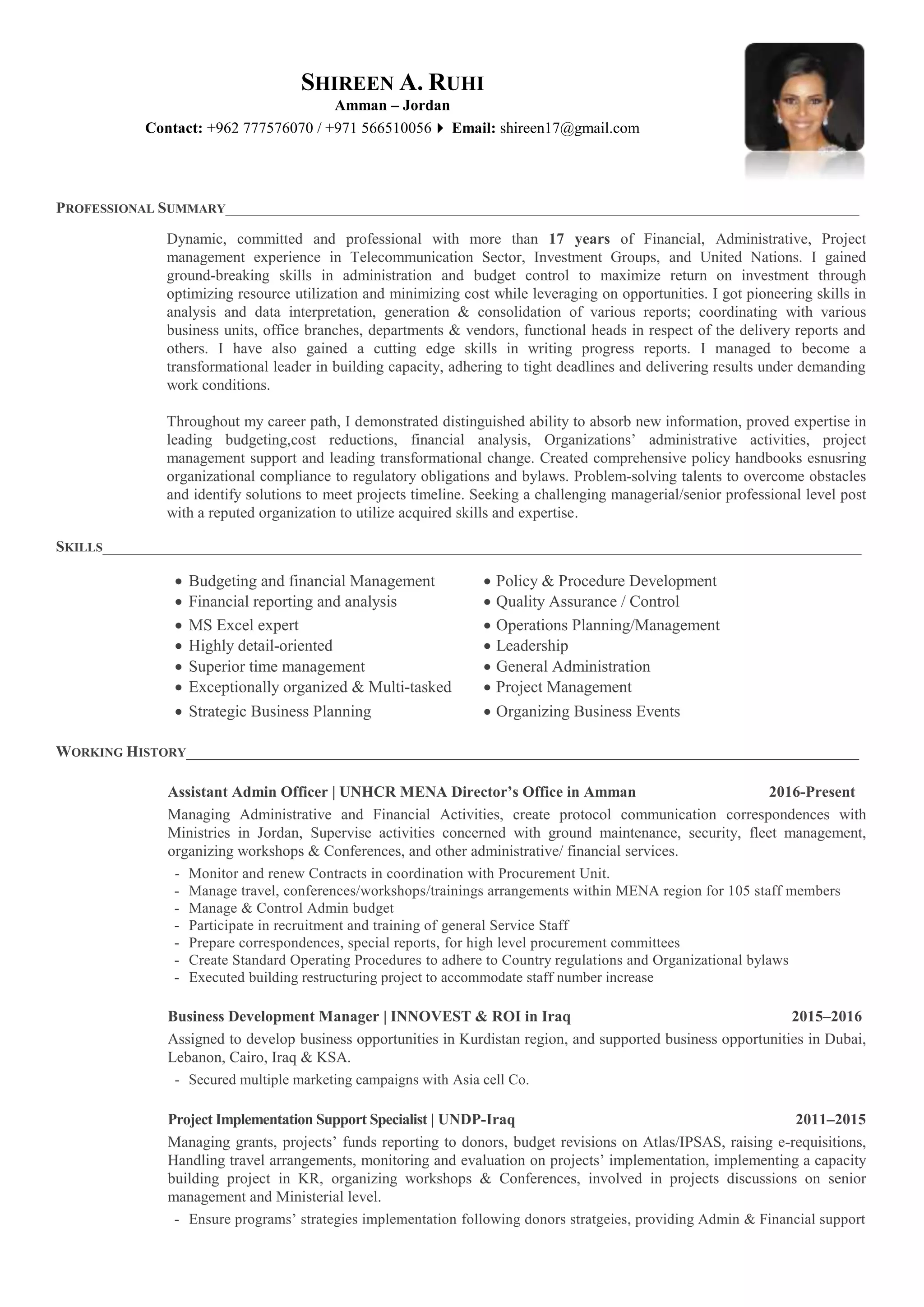 Shireen A. Ruhi Curriculum Vitae | PDF