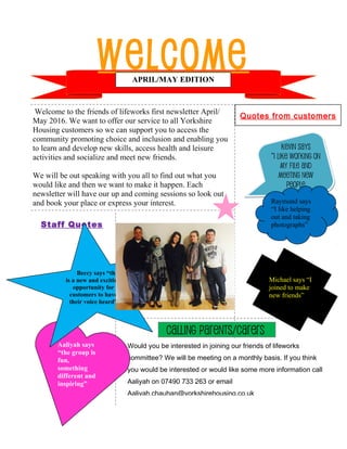 FIRST NEWSLETTER April May | PDF