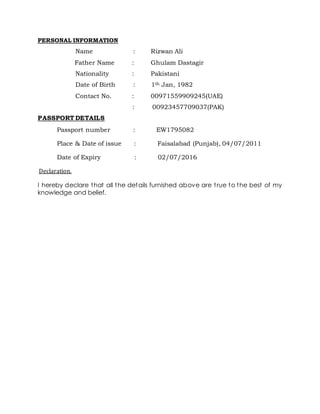 razwan ali cv | DOCX