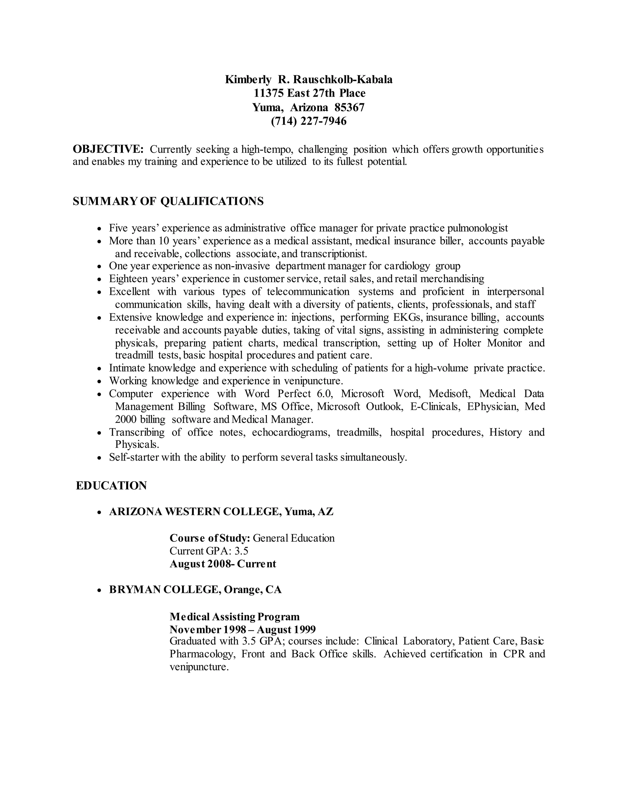 medicalresume | DOCX