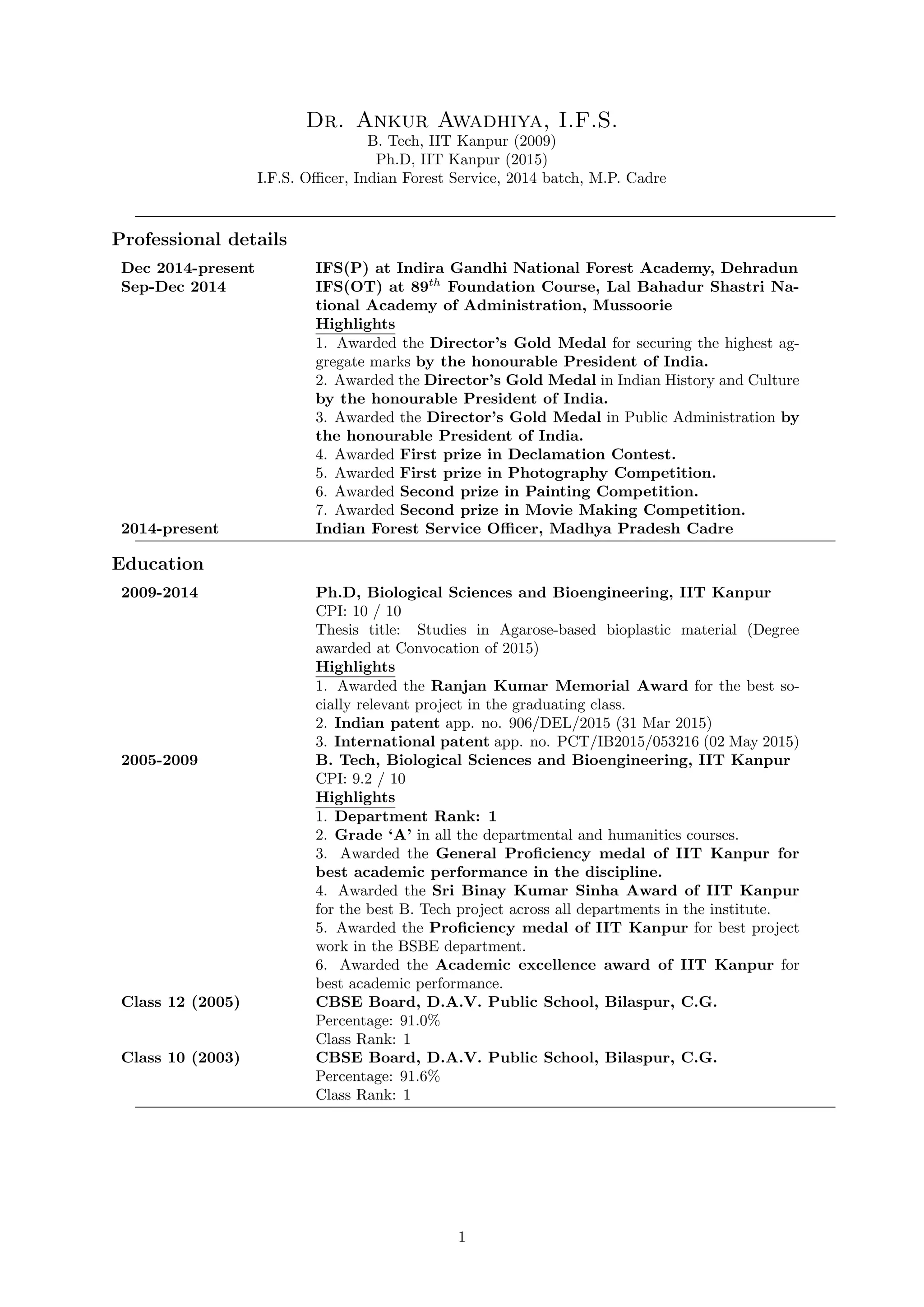 Resume Ankur Awadhiya | PDF