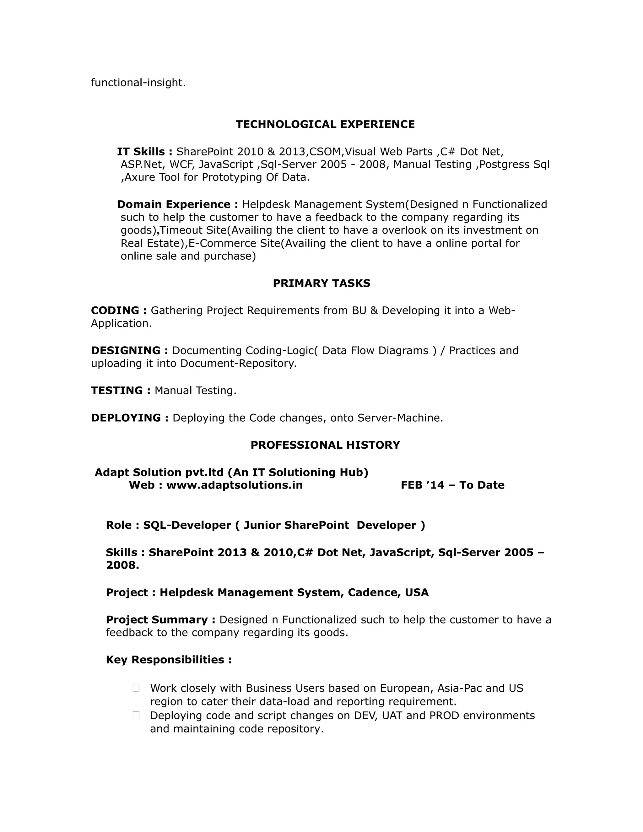Shradha-exprnc -cv | PDF