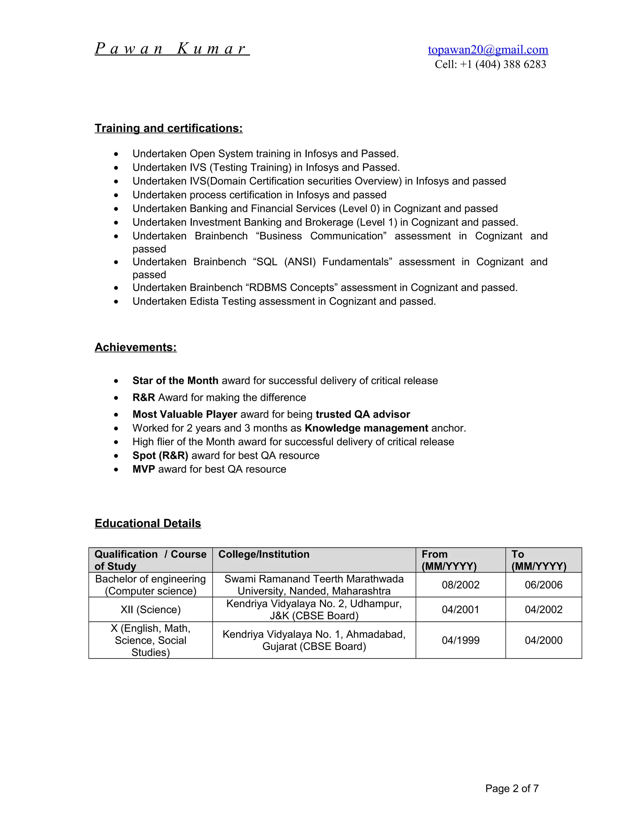 Pawan Kumar_Resume | DOC