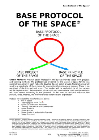 Base Protocol of The Space | PDF