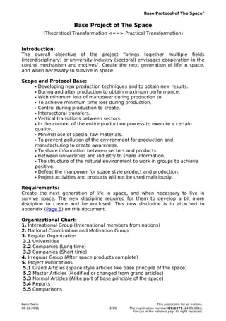 Base Protocol of The Space | PDF