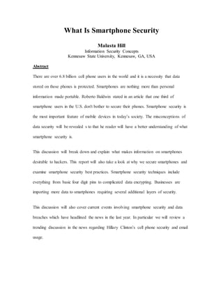 Smartphone Security | DOCX