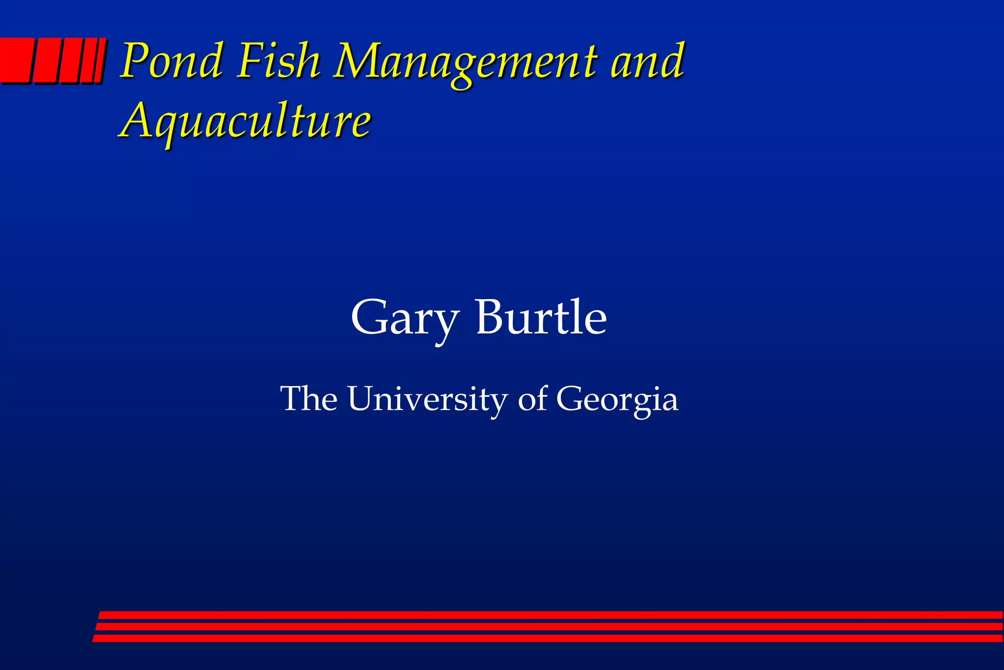 Fish Pond Management and Aquaculture 17 | PDF