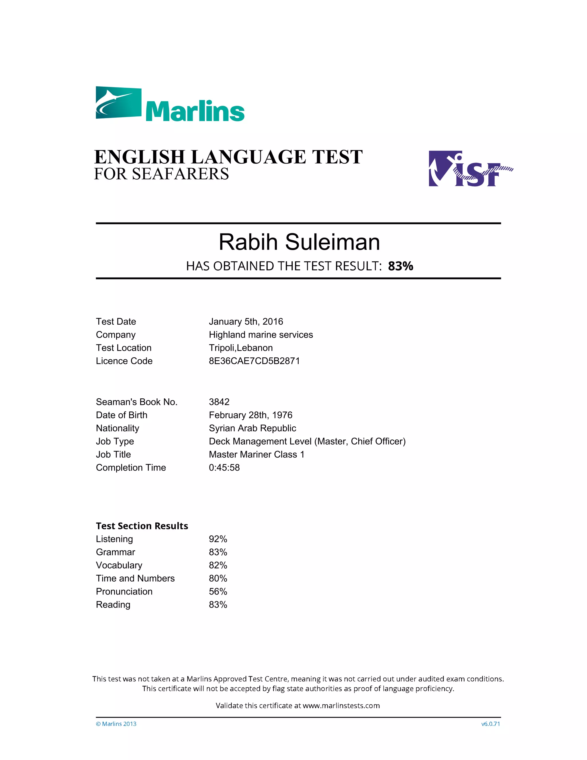 Marlins Test Platform,83% | PDF