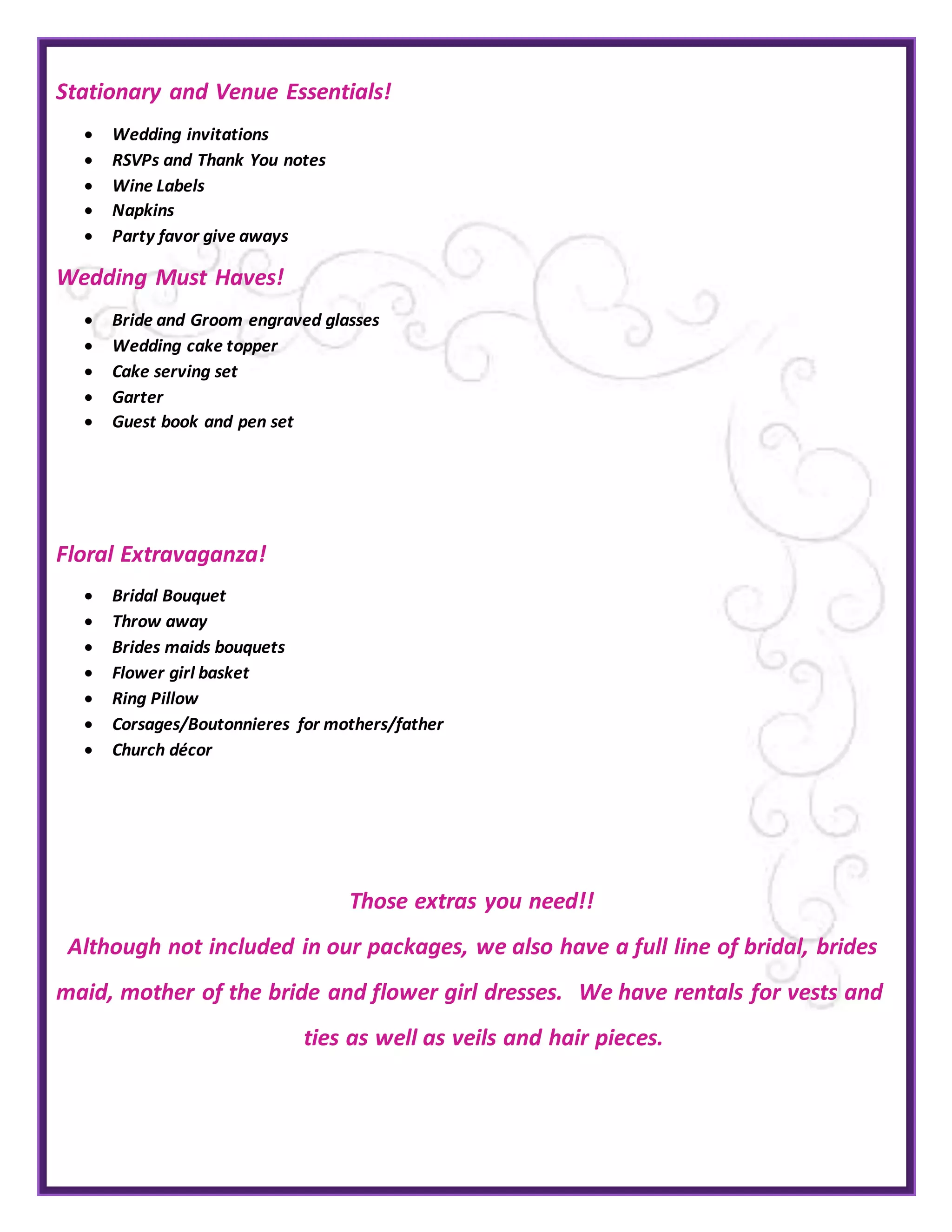 The Ultimate Wedding Package-1 | DOCX