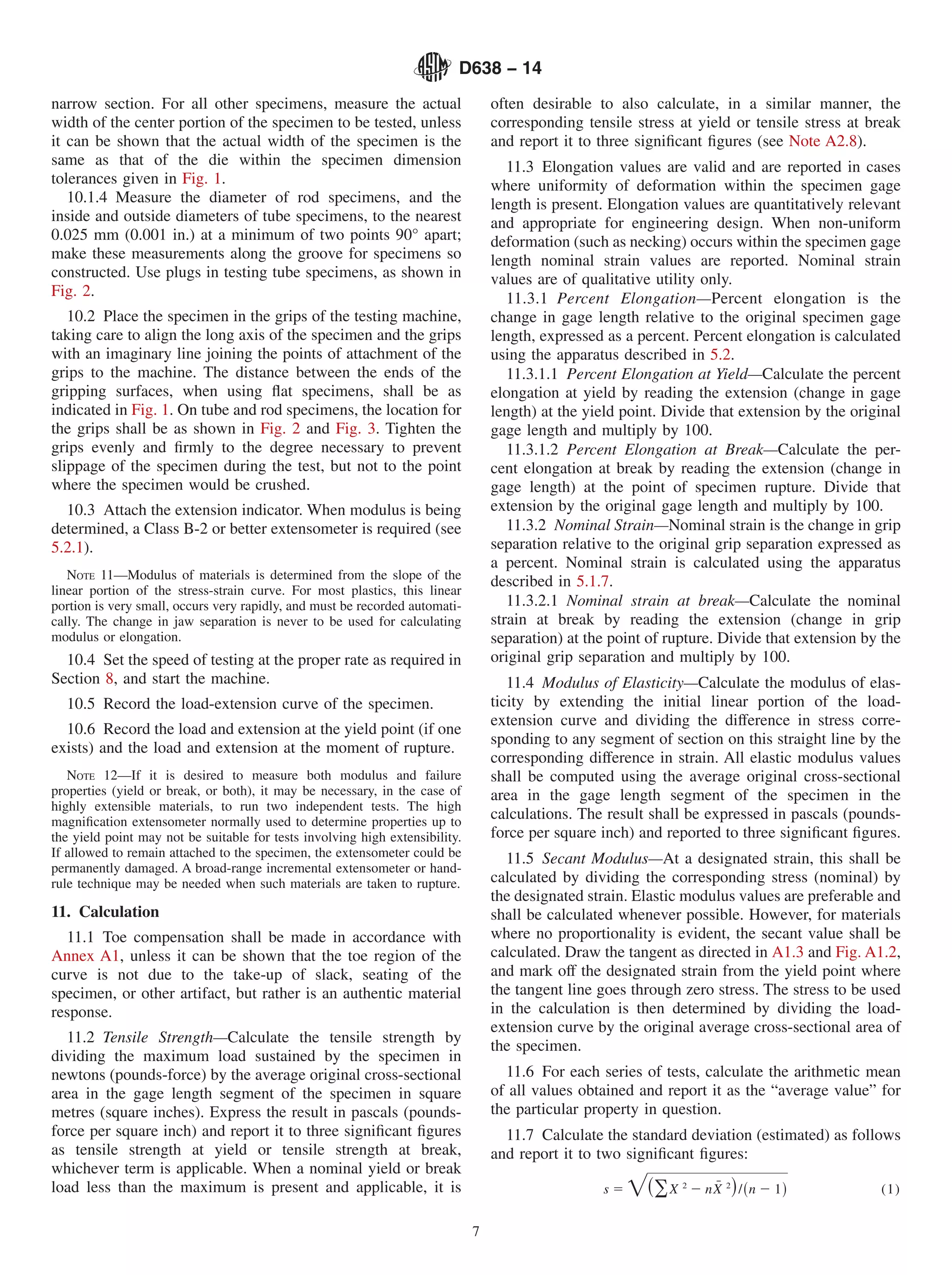 Standard Test Method for Tensile Properties of Plastics | PDF | Physics ...