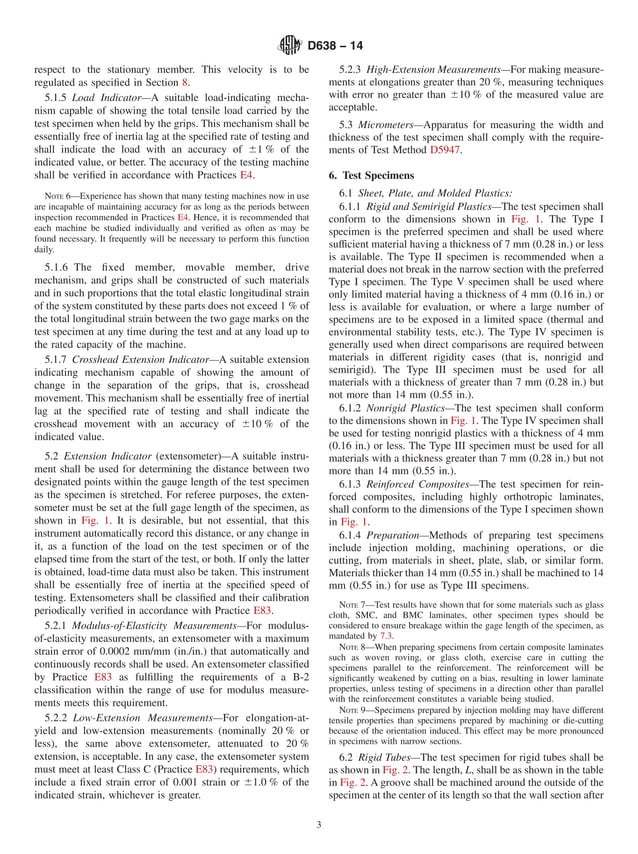 Standard Test Method for Tensile Properties of Plastics | PDF