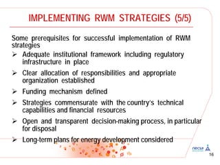 Radioactive Waste management Policies-Strategies-Waste Management Plans ...
