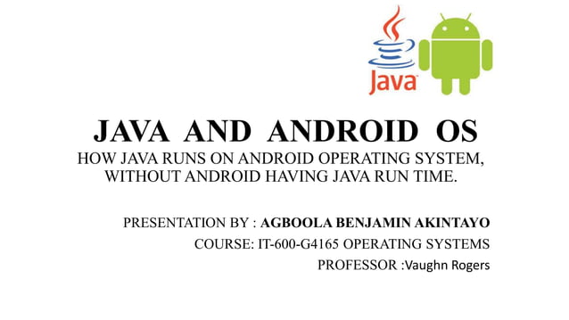 JAVA AND ANDROID OS_PRESENTATION | PDF