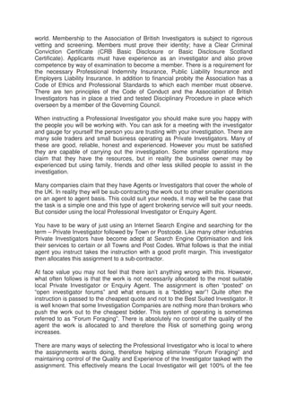 Choosing the Right Investigator | PDF