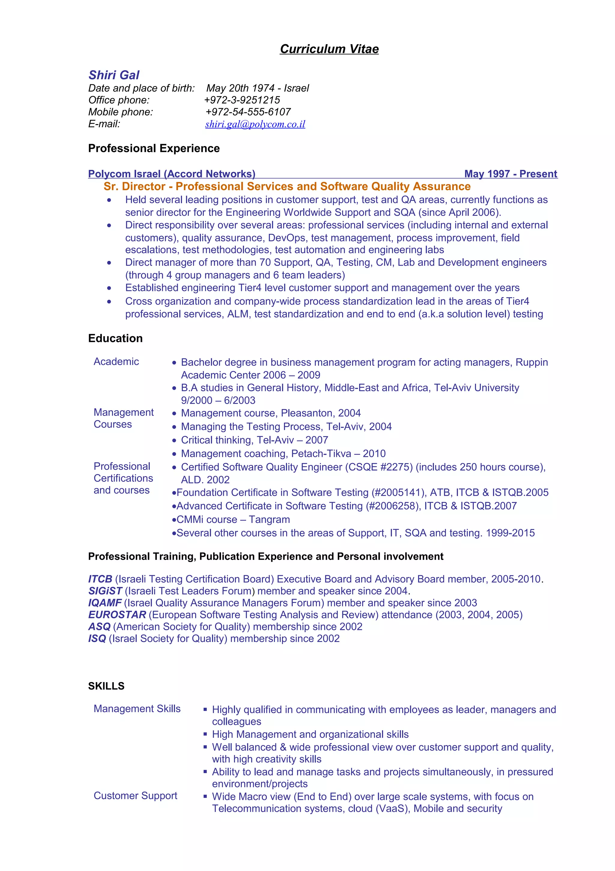 SG - CV (short) - 2016 | PDF