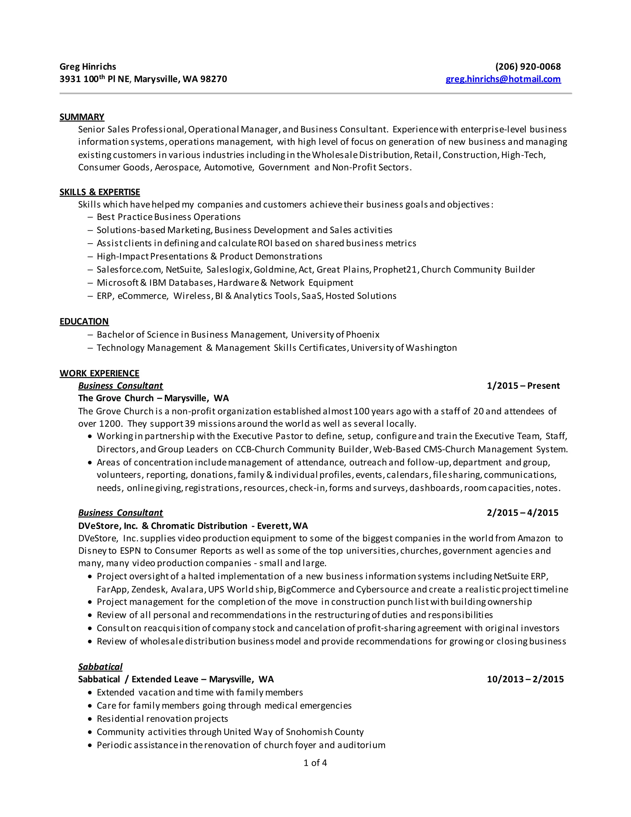 Greg Hinrichs - Resume 052015 | DOCX