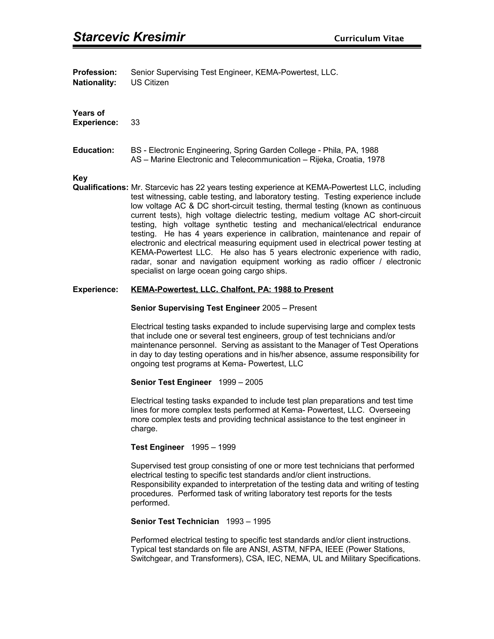 CV Kresimir Starcevic 2014 | DOC