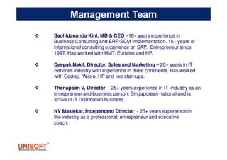 Unisoft_Infotech_Company_Profile_2011_February | PPT