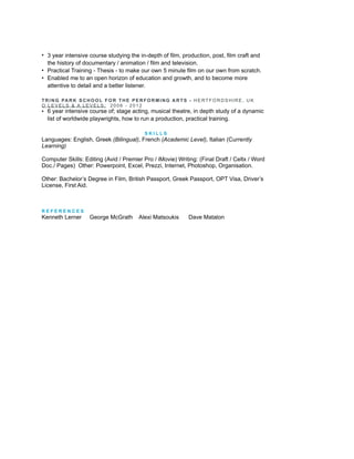 Work Resume - Ellie Patrikios | PDF