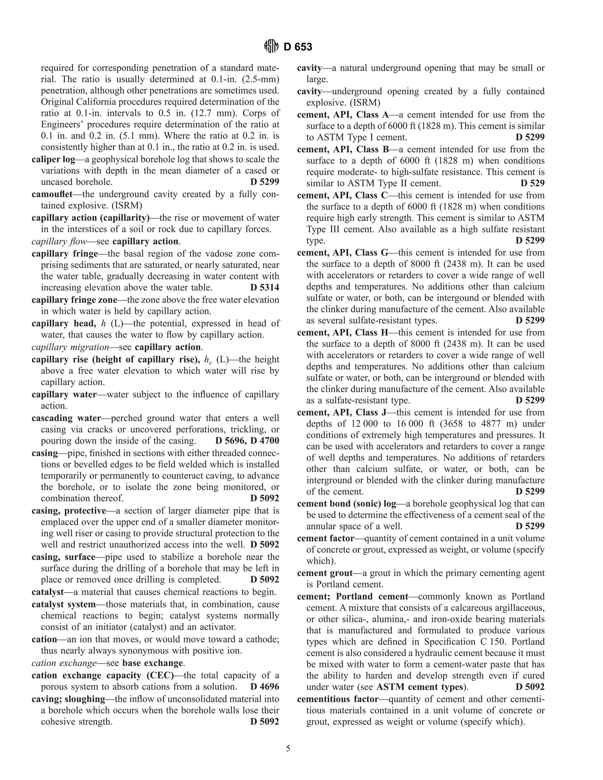 D653 soil, rock, and contained fluids | PDF