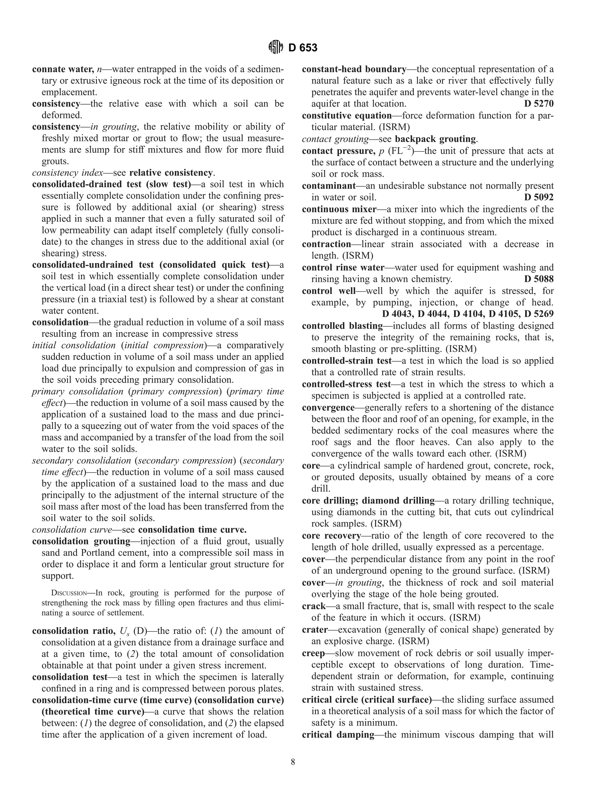 D653 soil, rock, and contained fluids | PDF
