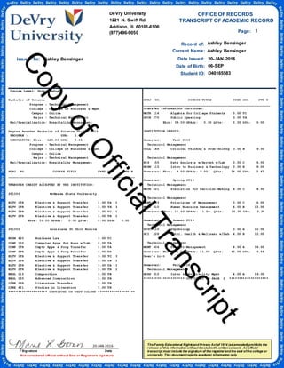 Undergrad transcript | DOCX