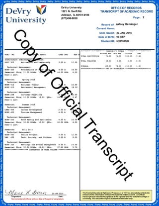 Undergrad transcript | DOCX