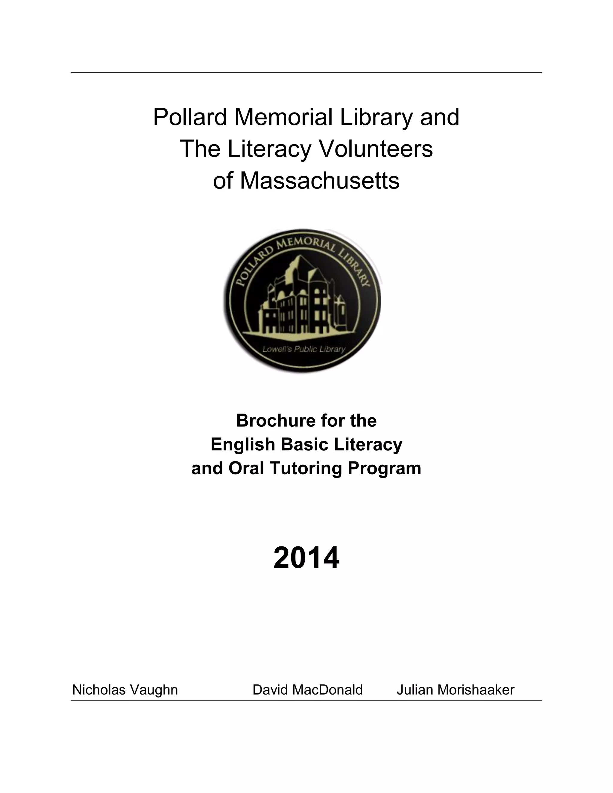 Pollard Memorial Library Brochure Proposal | PDF