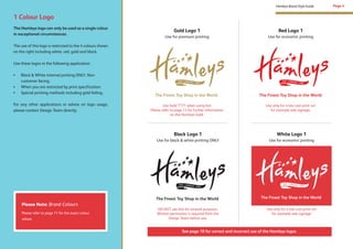 Hamleys Brand Style Guide Refresh - Sept 2016 | PDF
