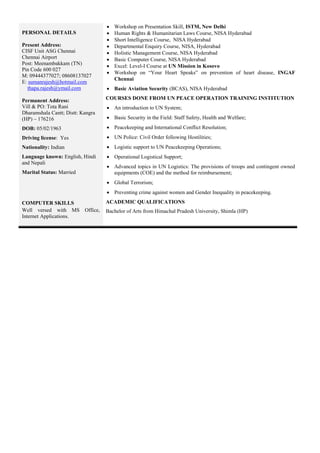 CV Rajesh Thapa | PDF | Business Administration | Business