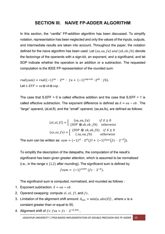 FPGA BASED IMPLEMENTATION OF DELAY OPTIMISED DOUBLE PRECISION IEEE FLOATING-POINT ADDER | PDF ...