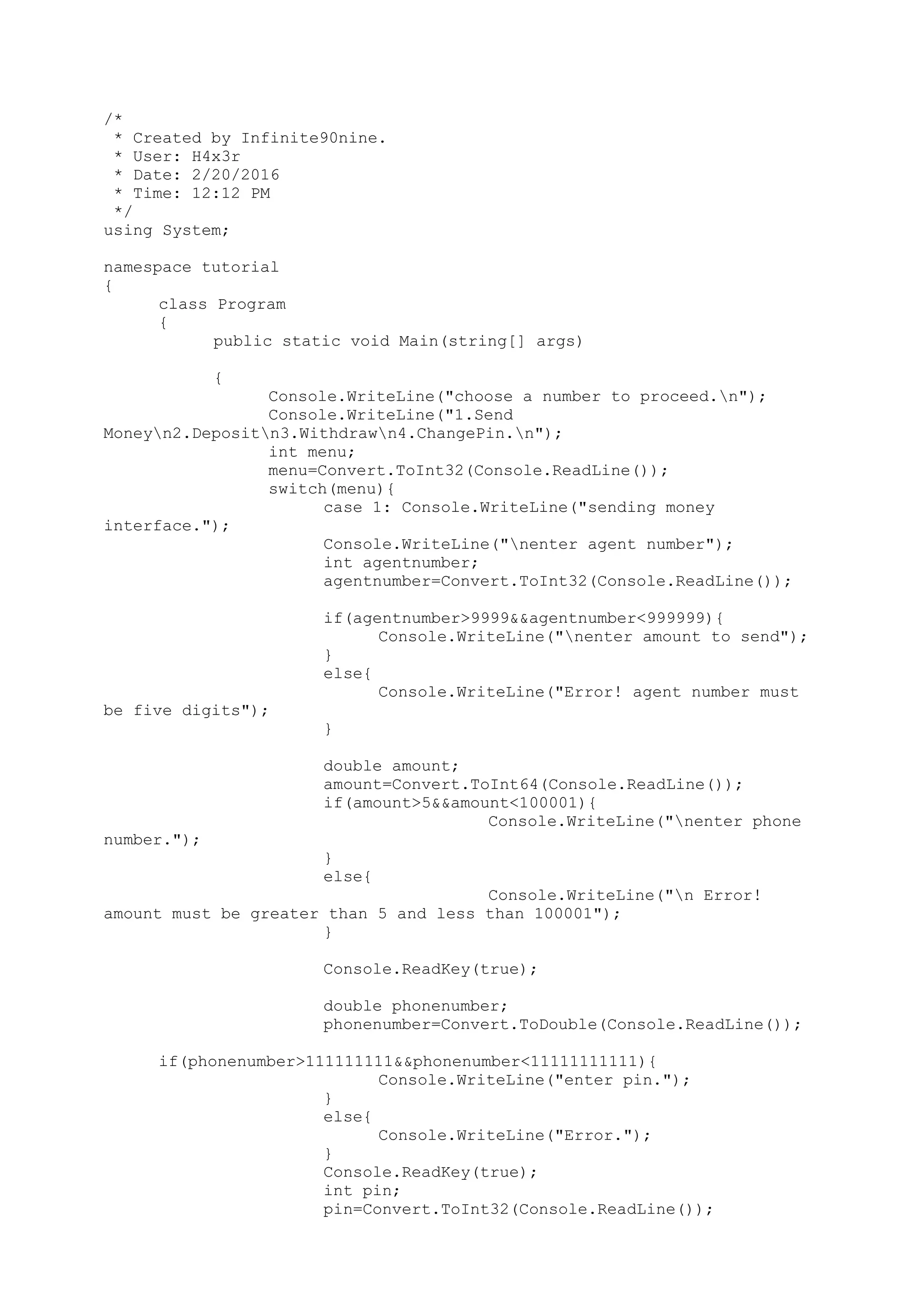 Mpesa_C# (2) | PDF | Programming Languages | Computing
