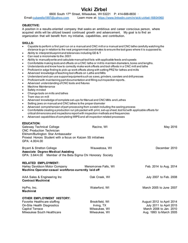 Vicki resume | DOCX | Woodworking | Arts and Crafts