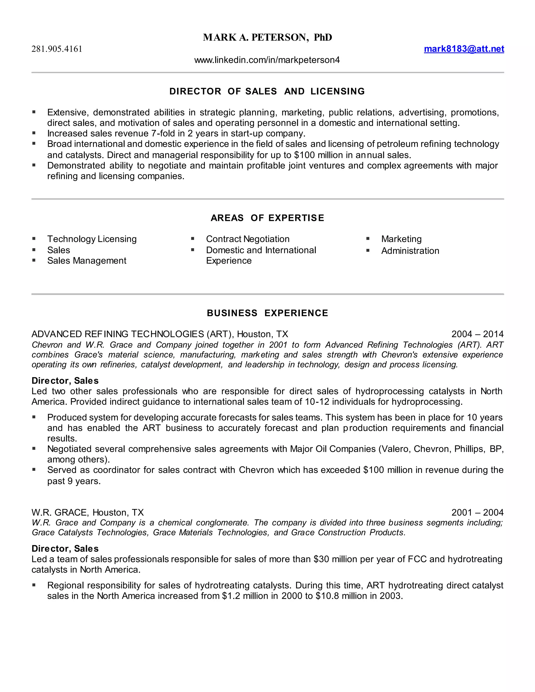 Mark Peterson Resume | PDF