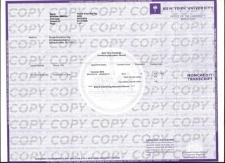 nyu transcript | PPT