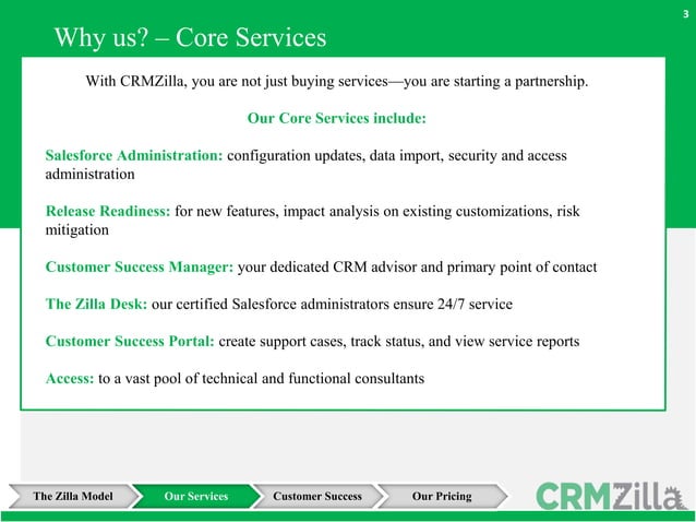 CRMZilla - first call deck | PPT